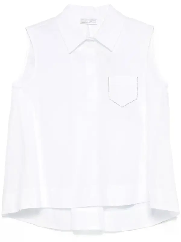 Peserico Bead-embellished Tank Top - White