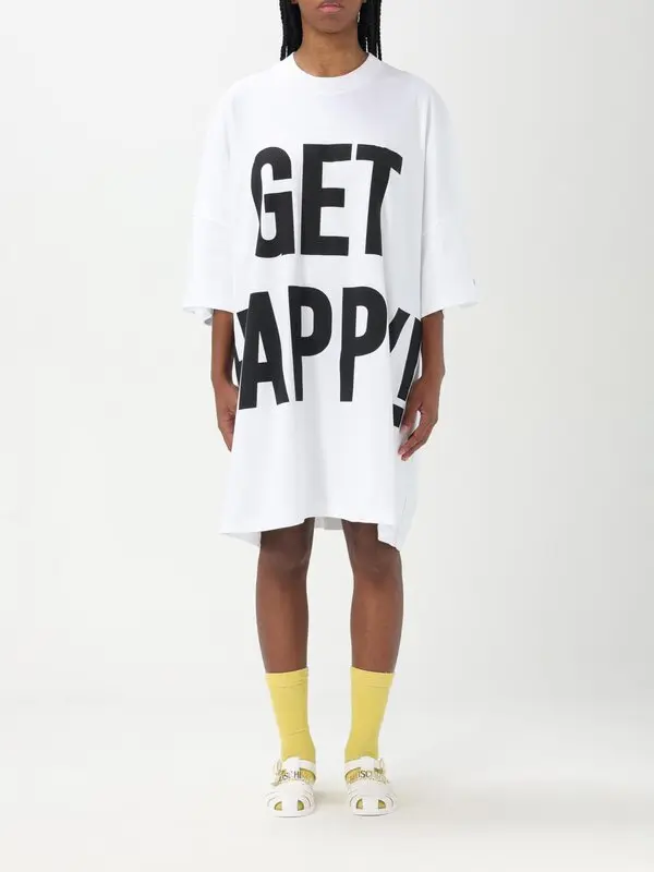 Moschino Get Happy!" T-shirt Dress - White
