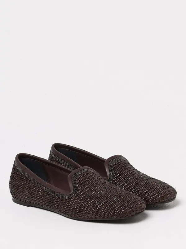 Brunello Cucinelli Woven Loafers - Dark