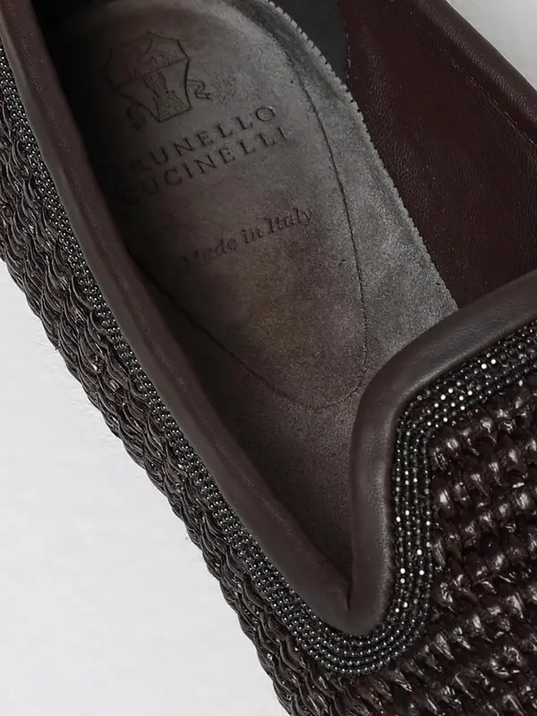 Brunello Cucinelli Woven Loafers - Dark