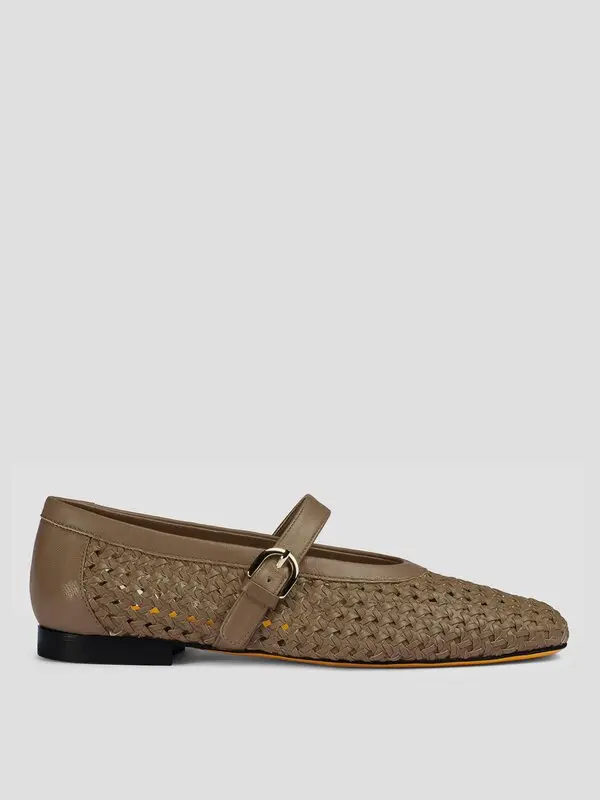 DOUCAL'S Mary Jane Ballet Flats - Mud