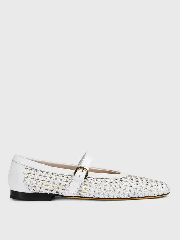 DOUCAL'S Mary Jane Ballet Flats - White