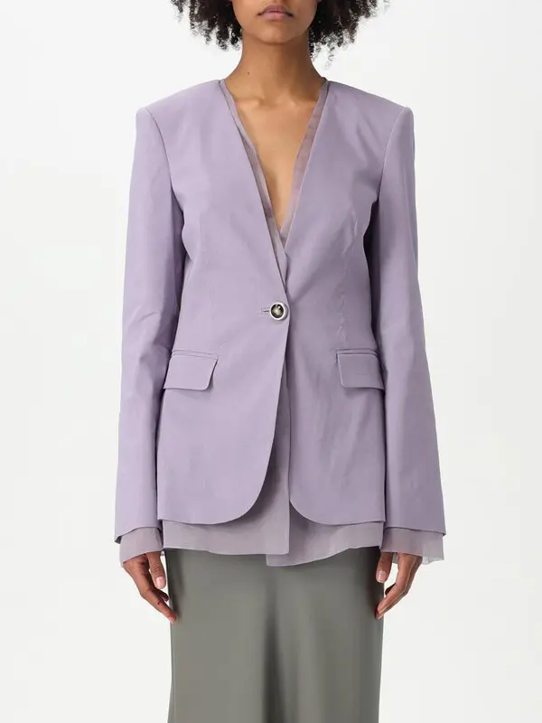 Pinko Single-breasted Jacket With Notched Lapel