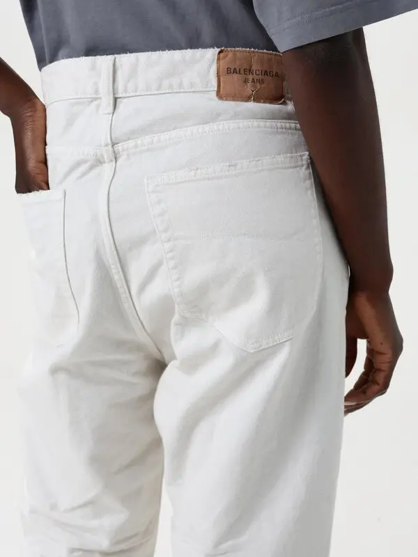 Balenciaga High-rise Straight Leg Jeans - White