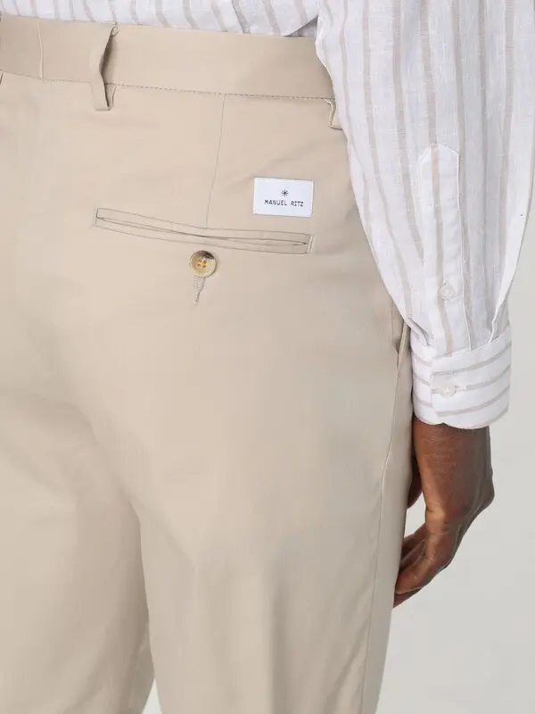 MANUEL RITZ Tailored Trousers With Pleats - Beige