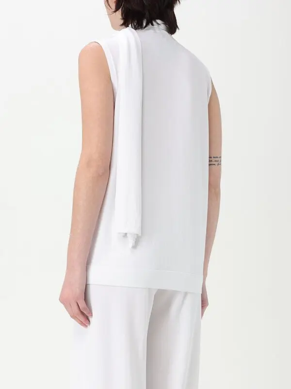 Liviana Conti Sleeveless Top With Draped Neck Detail