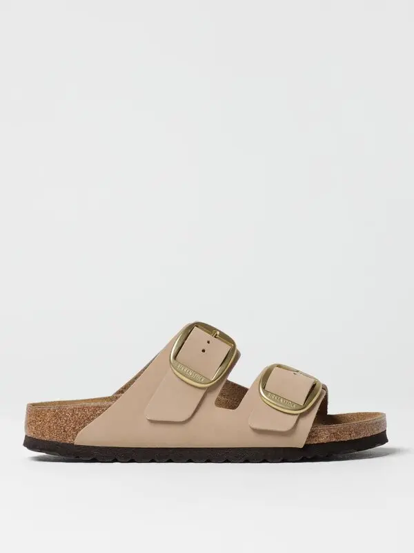 BIRKENSTOCK Arizona Nubuck Sandals With Double Strap Closure - Sand
