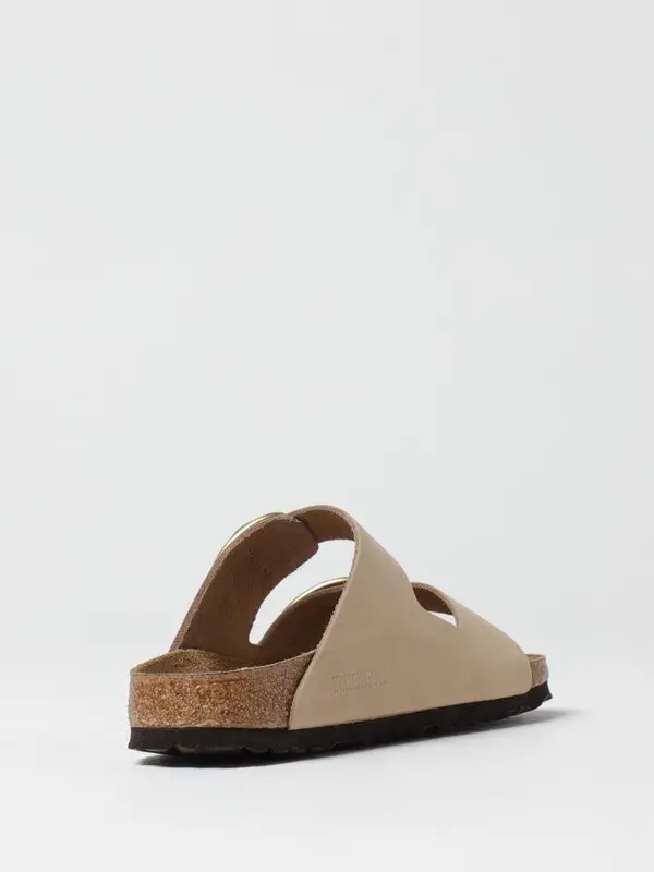BIRKENSTOCK Arizona Nubuck Sandals With Double Strap Closure - Sand