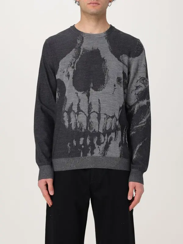 Alexander McQueen Skull Print Sweater - Grey