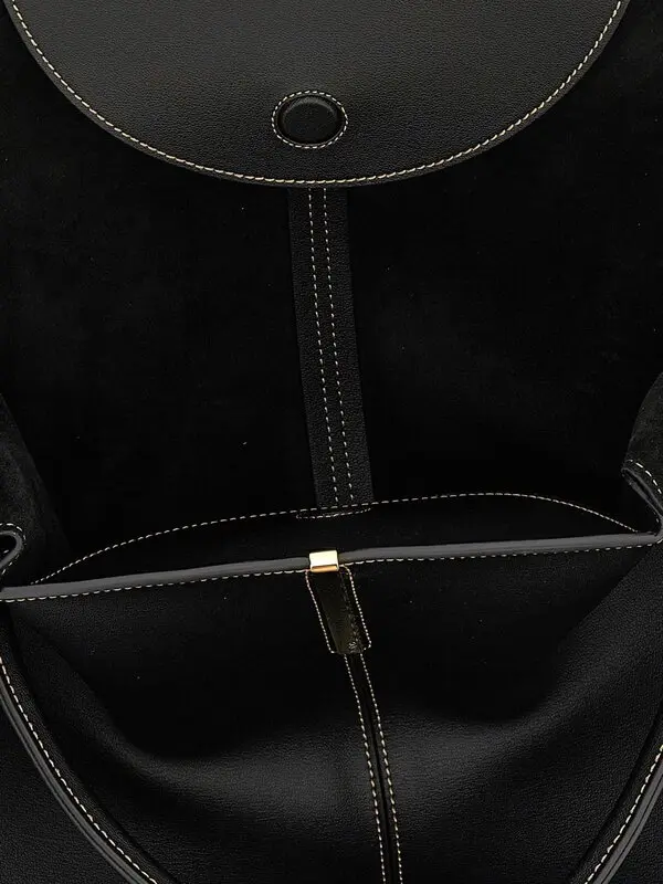 TOD'S Medium Leather Tote Bag - Black