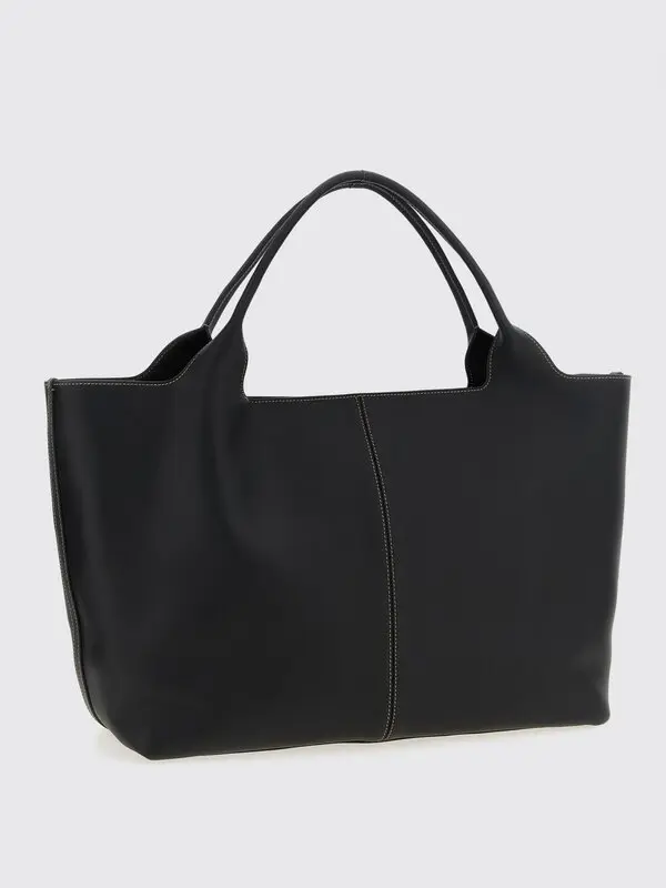TOD'S Medium Leather Tote Bag - Black