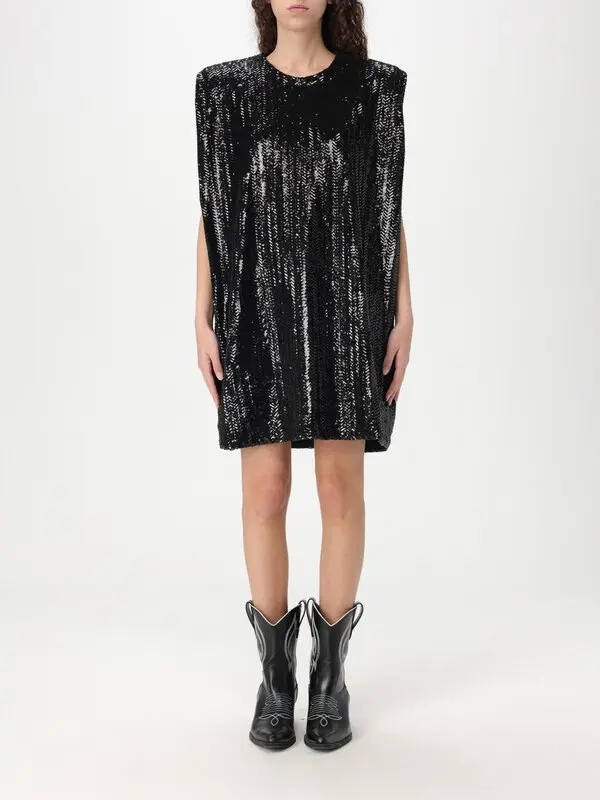 GOLDEN GOOSE Embellished Sequined Mini Dress - Black