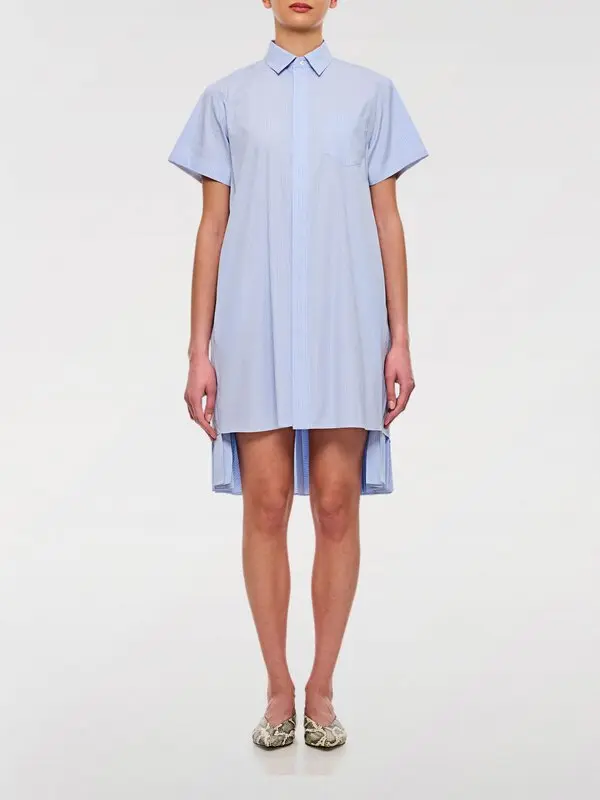 Sacai Button-up Shirt Dress - Striped