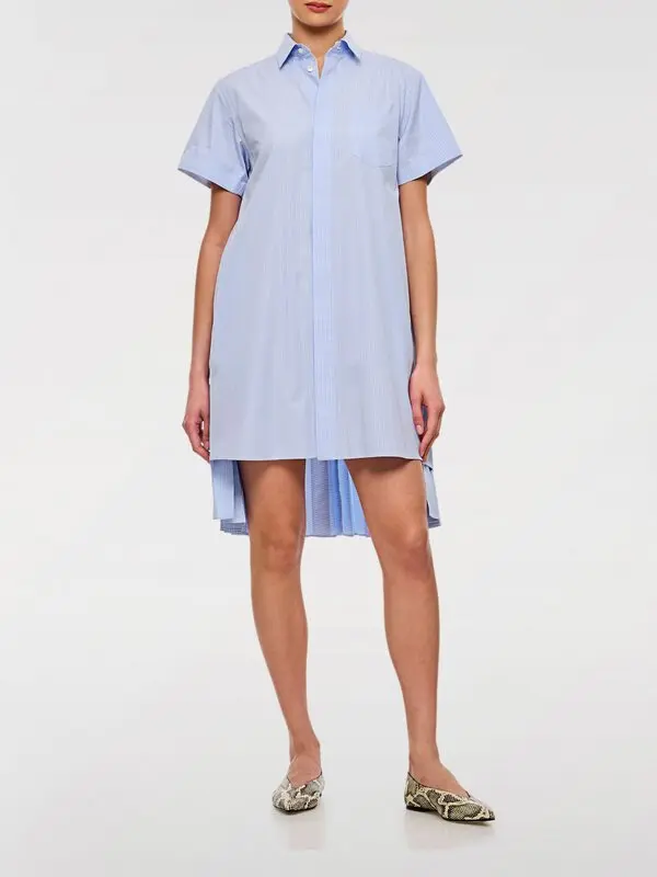 Sacai Button-up Shirt Dress - Striped