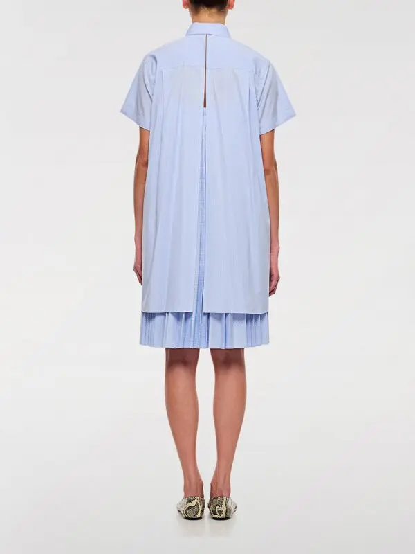 Sacai Button-up Shirt Dress - Striped