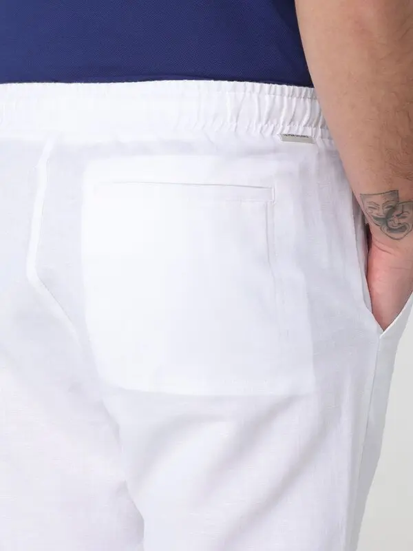COLMAR Linen And Cotton Drawstring Trousers - White