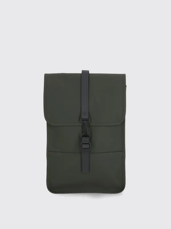 Rains Puffed Mini Backpack In Waterproof Pu - Grass Green