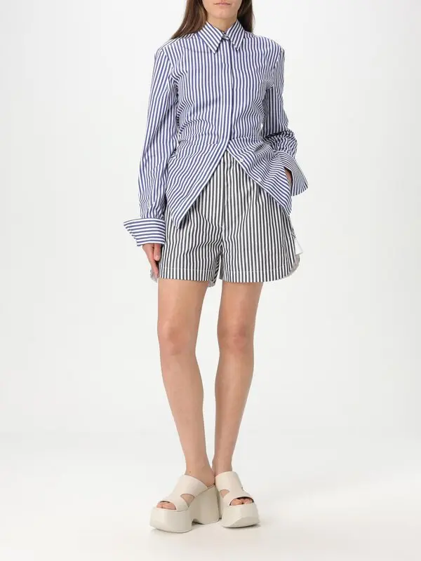 Sportmax Striped Shorts - Black