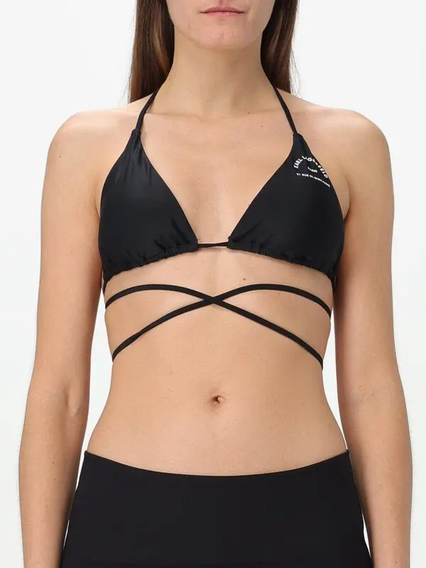 Karl Lagerfeld Halterneck Bikini Top - Black