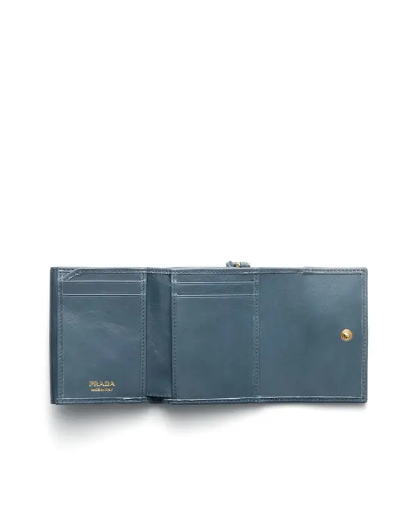 Prada Small Leather Wallet - Blue