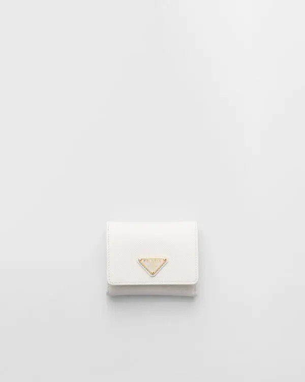 Prada Small Saffiano Leather Wallet - White