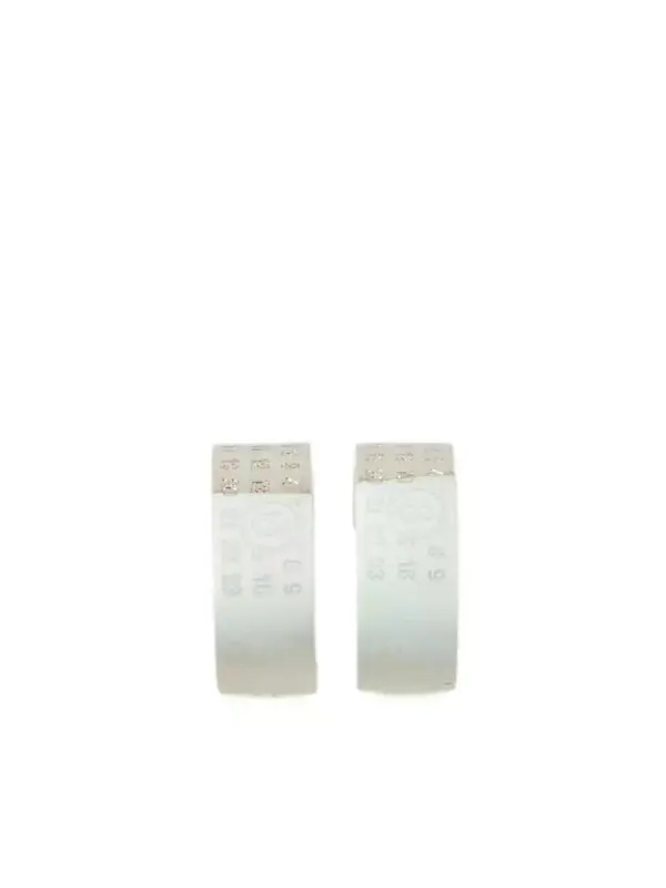 MAISON MARGIELA Numbers-motif Earrings - Silver