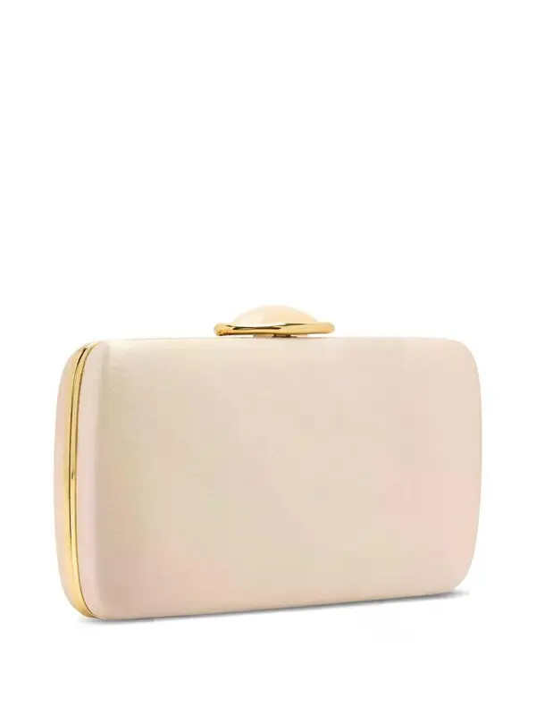 Oscar De La Renta Leather Clutch - Neutrals