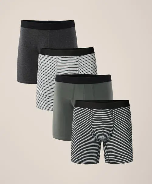 PACT Everyday Extended Boxer Brief 4-pack - Midnight Harbor