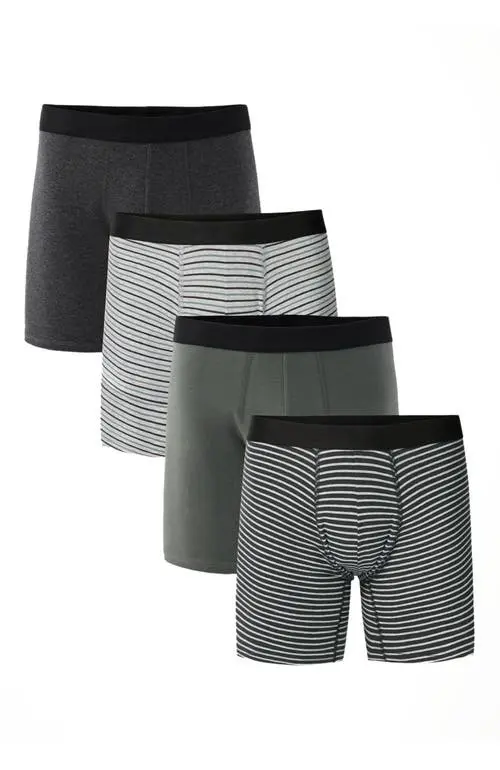 PACT Organic Cotton Everyday Extended Boxer Brief 4-pack - Midnight Harbor