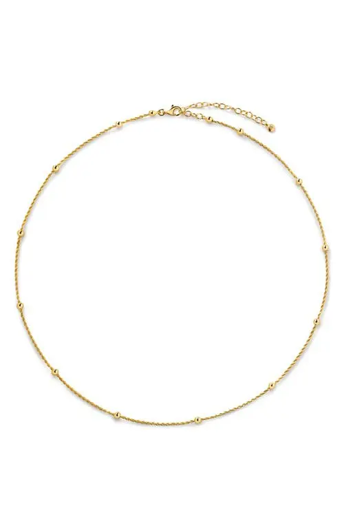 Monica Vinader Beaded Rope Chain Necklace - 18ct Gold Vermeil