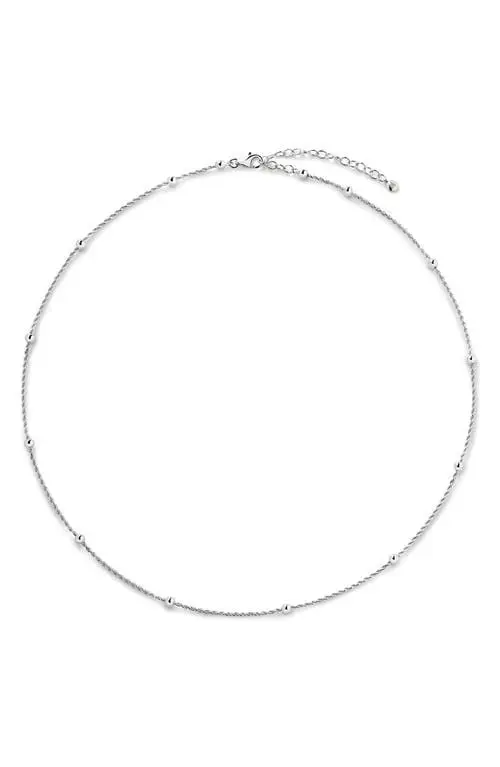 Monica Vinader Beaded Rope Chain Necklace - Sterling Silver