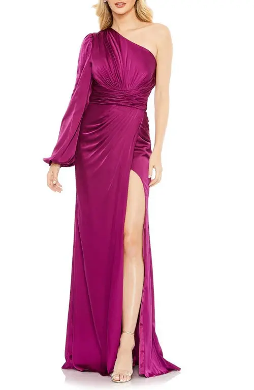 Mac Duggal Asymmetrical One-shoulder Gown