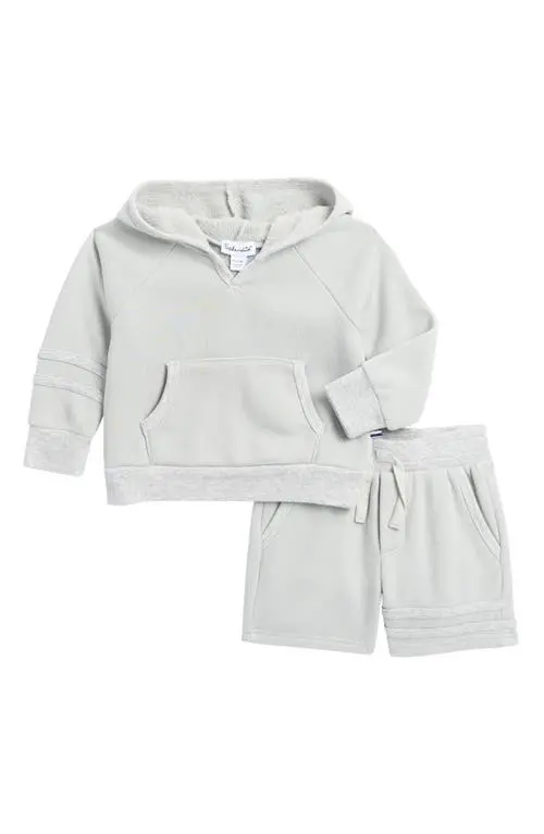 Splendid Stripe Hoodie And Sweat Shorts Set