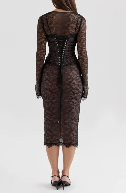 House Of Cb Gaia Lace Midi Dress