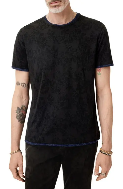 John Varvatos Reyes Reversible Burnout T-shirt - Black