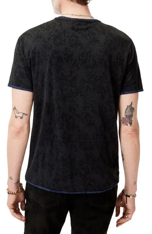 John Varvatos Reyes Reversible Burnout T-shirt - Black