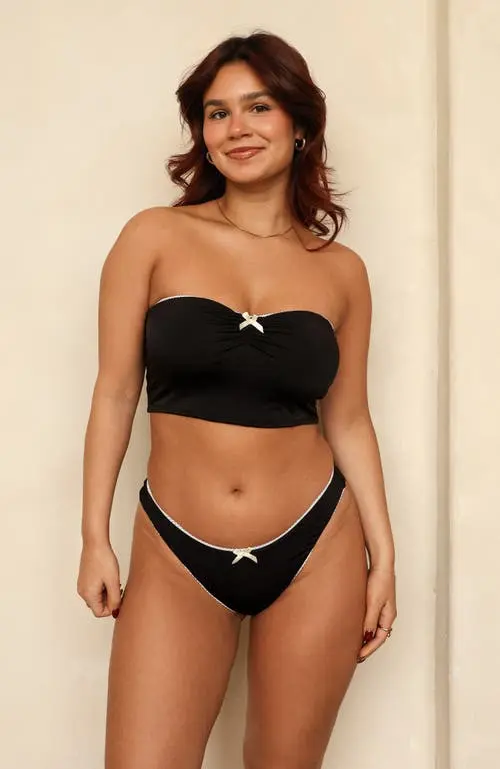 DIPPIN DAISY'S Monet Super Cheeky Bikini Bottom - Black