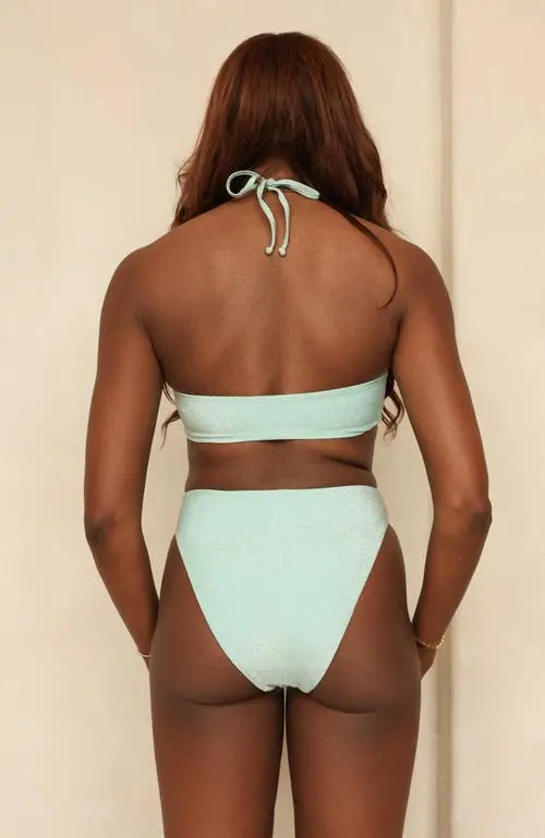 DIPPIN DAISY'S Amalfi String Tie Bandeau Bikini Top - Bleached Aqua