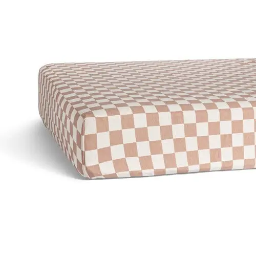 PARKER BABY CO. Crib Sheets - Rosewood Checker