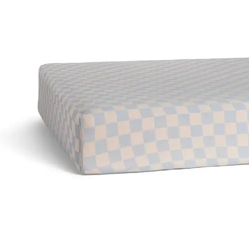 PARKER BABY CO. Crib Sheets - Stormy Blue Checker