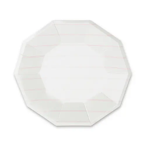 DAYDREAM SOCIETY Frenchie Striped Large Plates - Blush