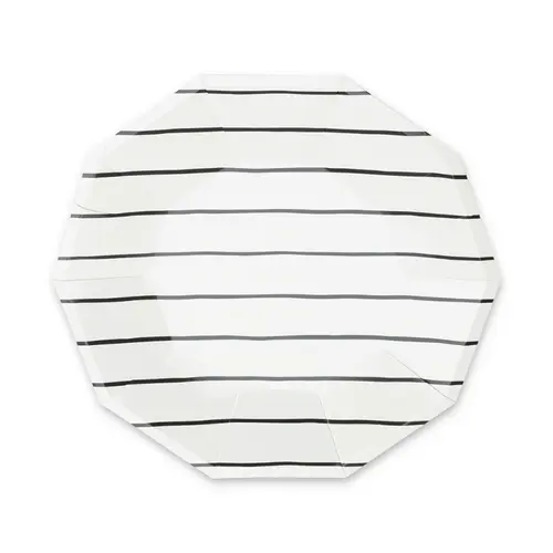 DAYDREAM SOCIETY Frenchie Striped Large Plates - Ink