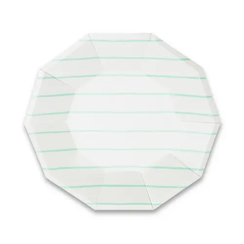 DAYDREAM SOCIETY Frenchie Striped Large Plates - Mint