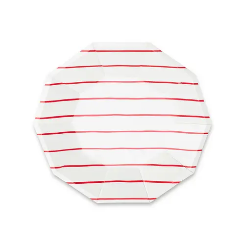 DAYDREAM SOCIETY Frenchie Striped Small Plates - Candy Apple