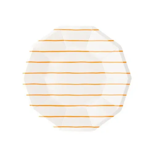 DAYDREAM SOCIETY Frenchie Striped Small Plates - Clementine