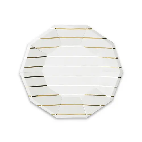 DAYDREAM SOCIETY Frenchie Striped Small Plates - Gold
