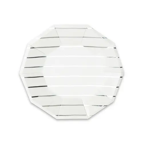 DAYDREAM SOCIETY Frenchie Striped Small Plates - Silver