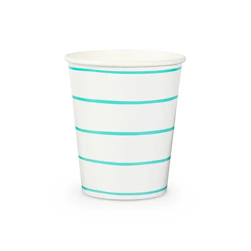 DAYDREAM SOCIETY Frenchie Striped 9 Oz Cups - Aqua