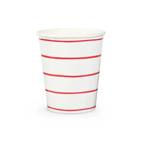 DAYDREAM SOCIETY Frenchie Striped 9 Oz Cups - Candy Apple