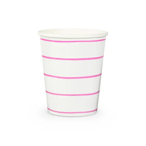 DAYDREAM SOCIETY Frenchie Striped 9 Oz Cups - Cerise